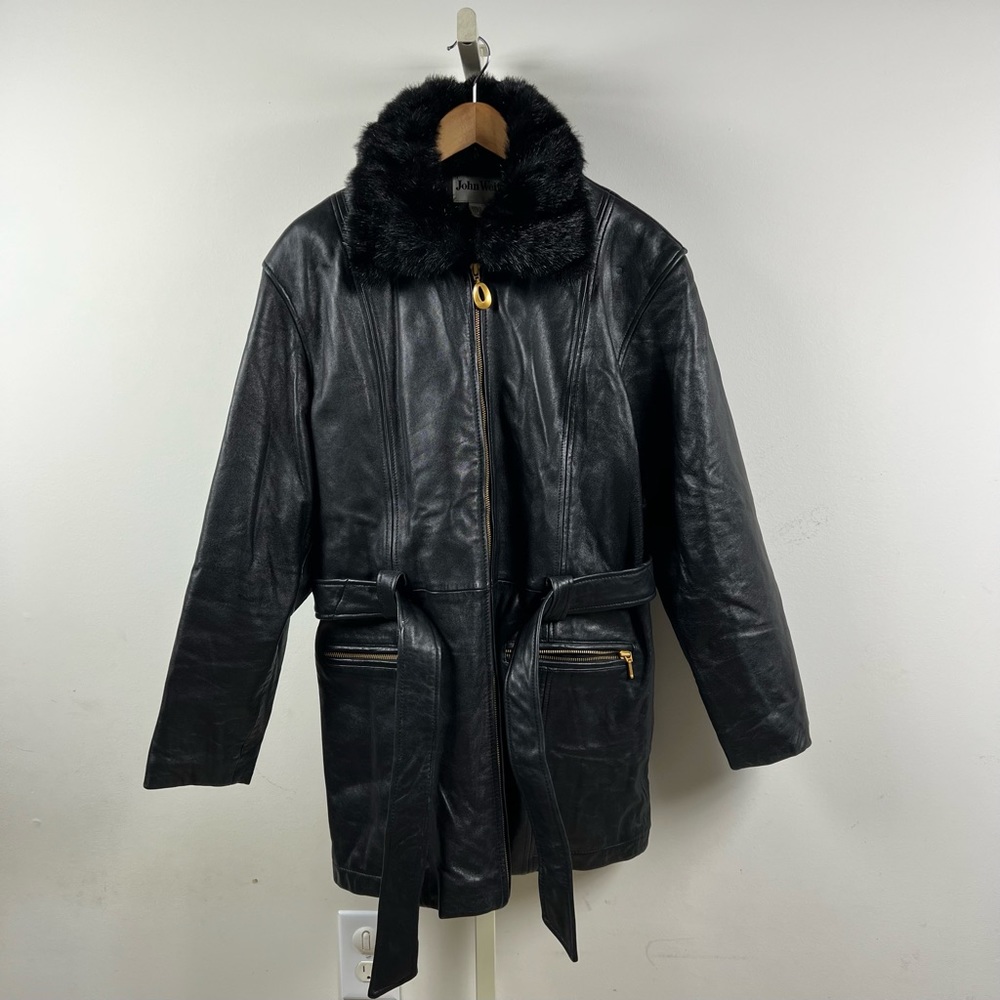 John Weitz Men Leather Jacket - Gem